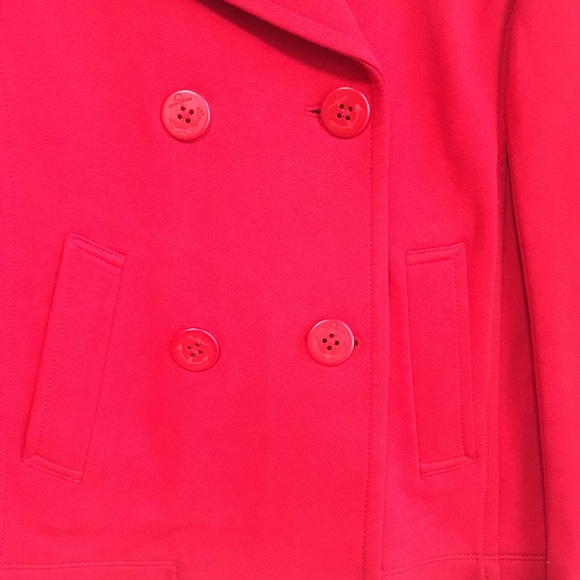 Uniqlo | Jackets & Coats | Uniqlo Red Cotton Double Breasted Short ...